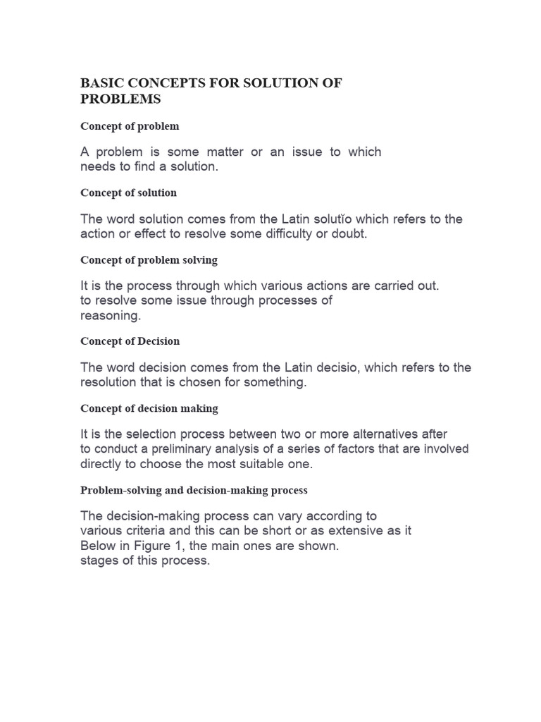 Problem Solving and Decision Making Guide | PDF | Decision Making ...