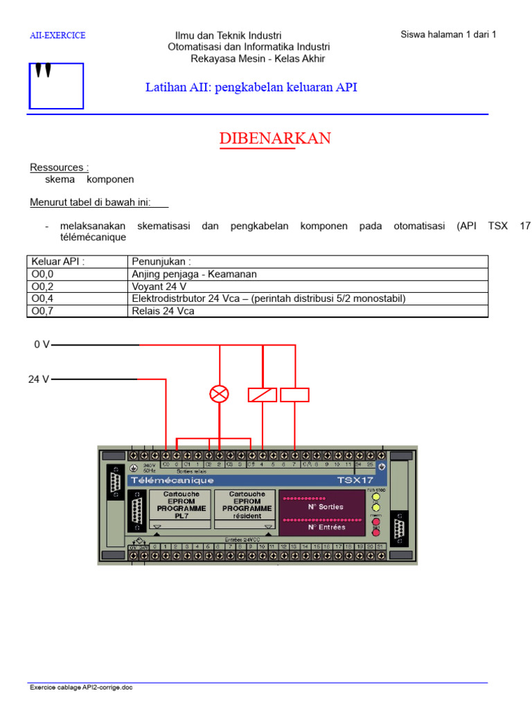 Latihan Pengkabelan API2-Diperbaiki | PDF