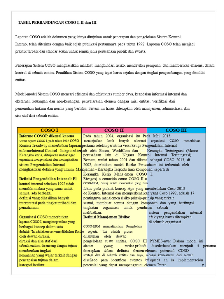 Control Internal - Coso I - Coso Ii - Coso Iii | PDF