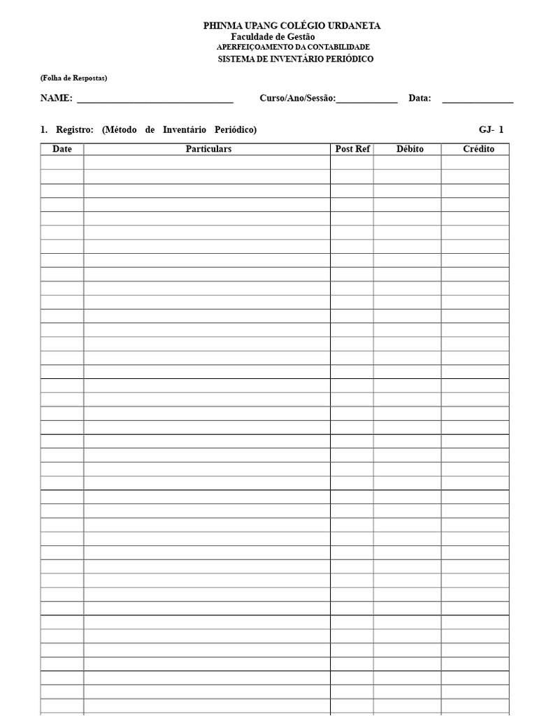 Sistema de Inventário Periódico em Contabilidade | PDF | Contabilidade ...