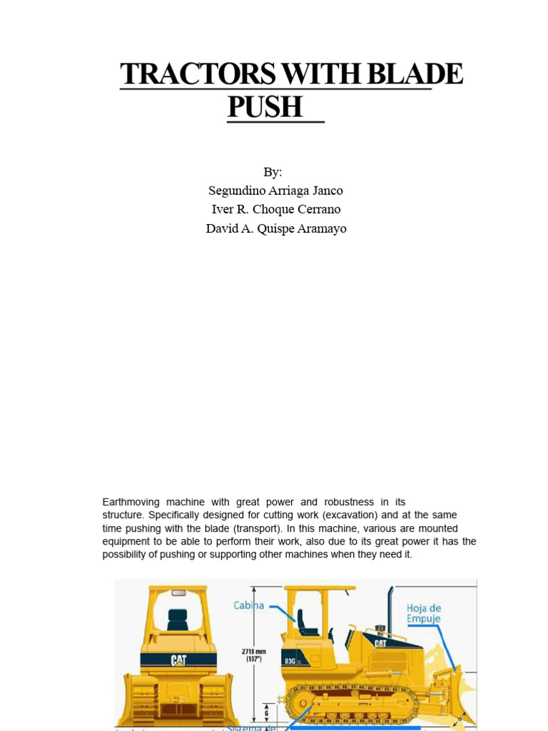 Tractors with Push Blade | PDF | Tractor | Mechanical Engineering