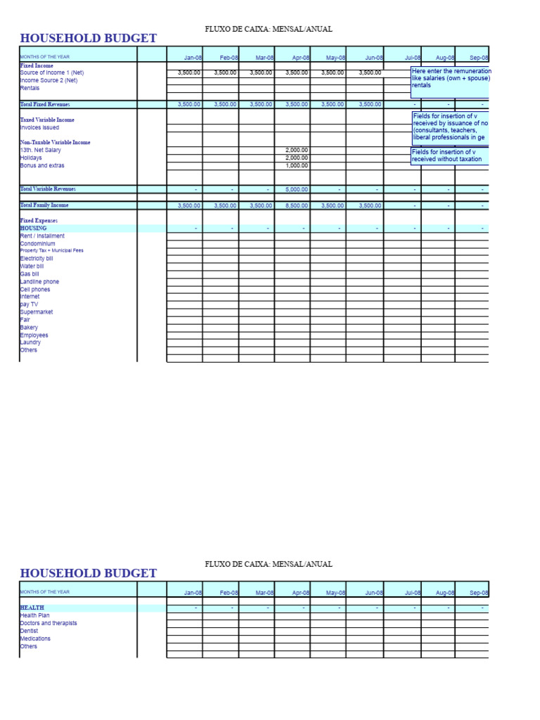 49392715-Family Budget Spreadsheet-CERBASI.xlsx | PDF | Income | Expense