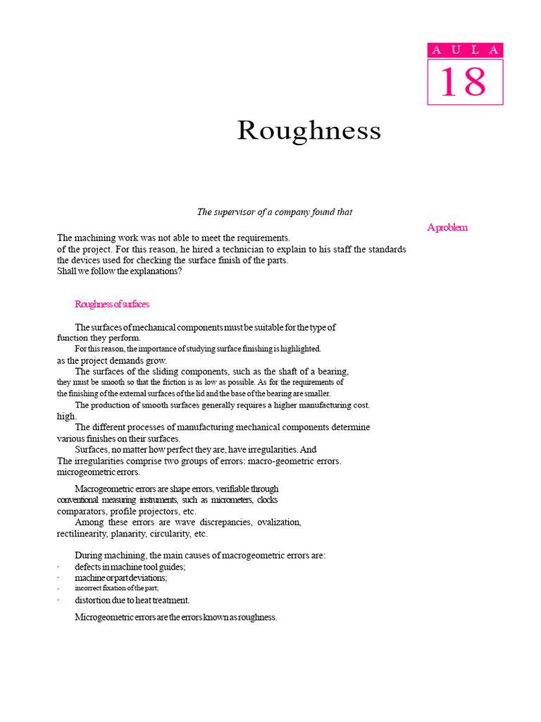 Roughness | PDF | Surface Roughness