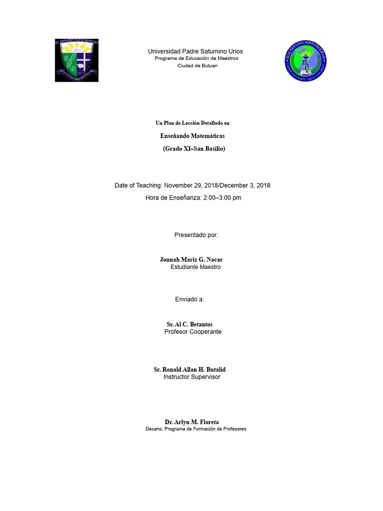 Plan de Lección: Muestreo Aleatorio en Matemáticas | PDF | Muestreo ...