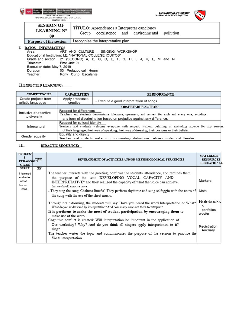 SESSION No. 9-ART-2ND-CHANT-2019 | PDF | Emotions | Human Communication