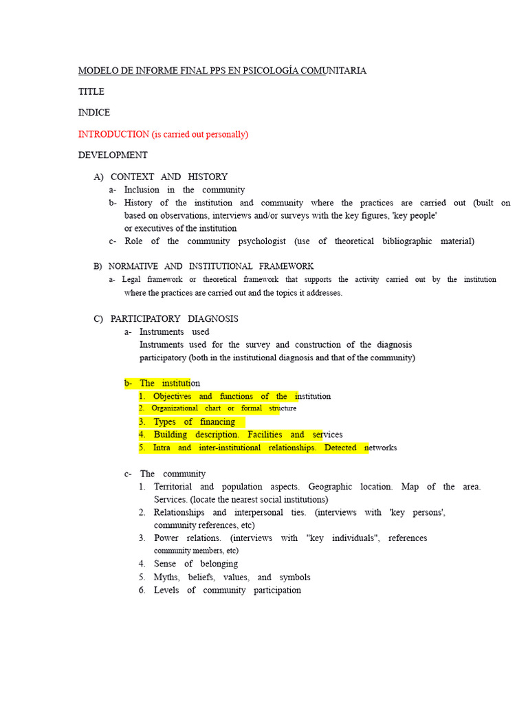 Final Report Model 2018 Community Psychology Course | PDF ...