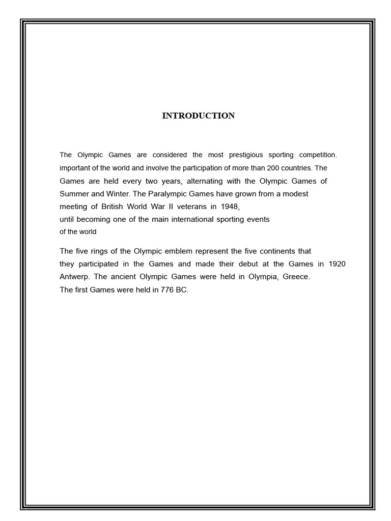 History and Evolution of the Olympic Games | PDF | Olympic Sports ...
