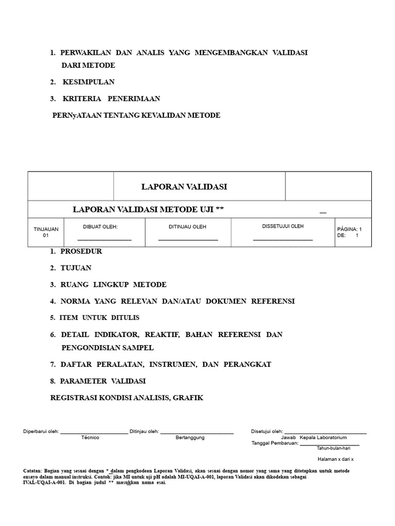 laporan validasi | PDF