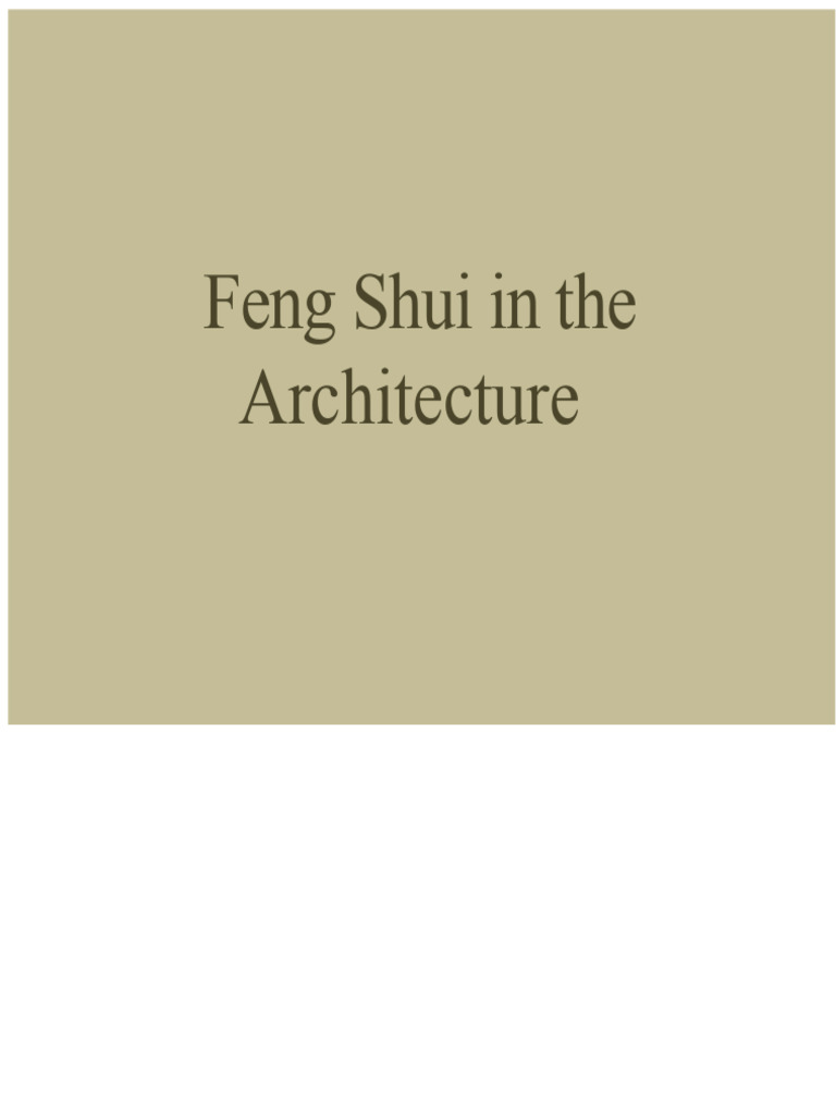 Feng Shui in Architecture | PDF | Qi | Kitchen