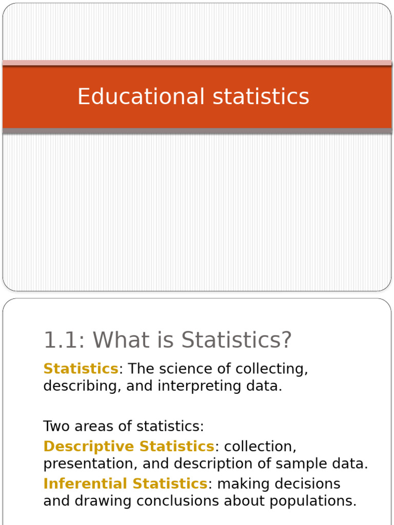Understanding Educational Statistics | PDF | Mode (Statistics) | Statistics