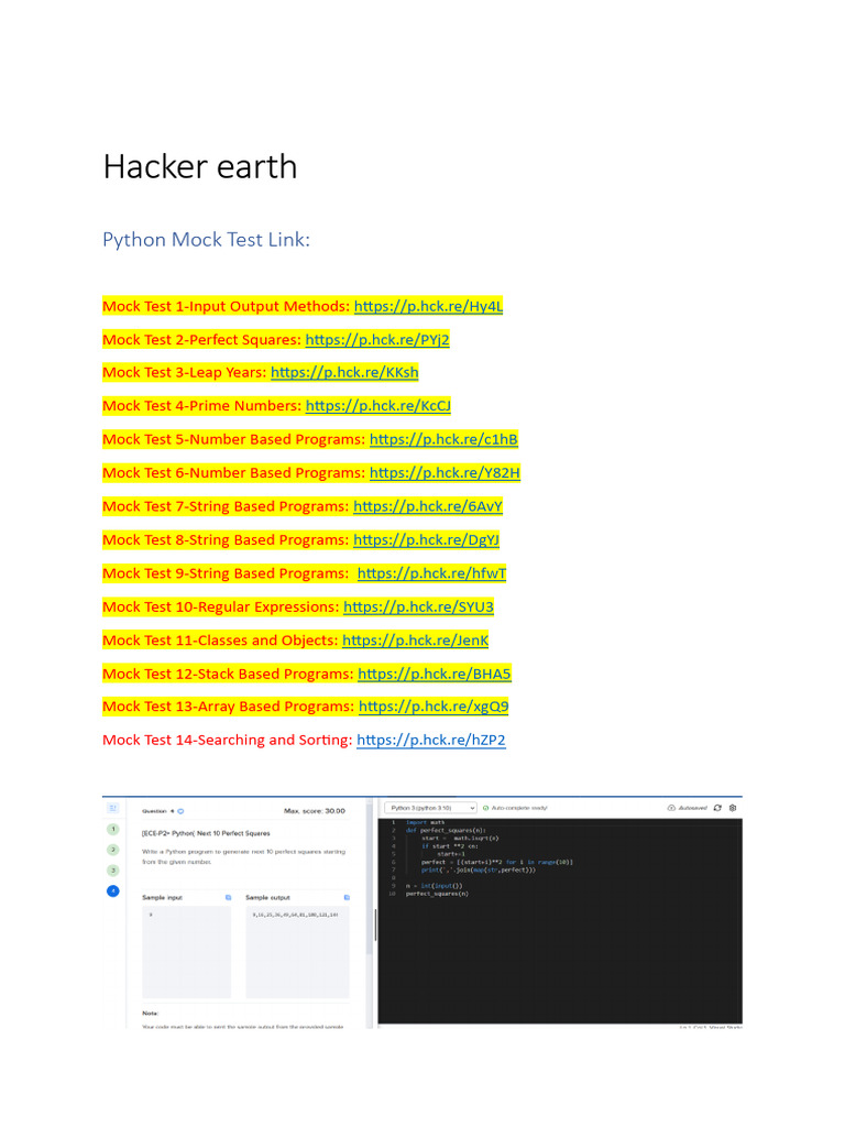 Python Mock Tests for Programmers | PDF
