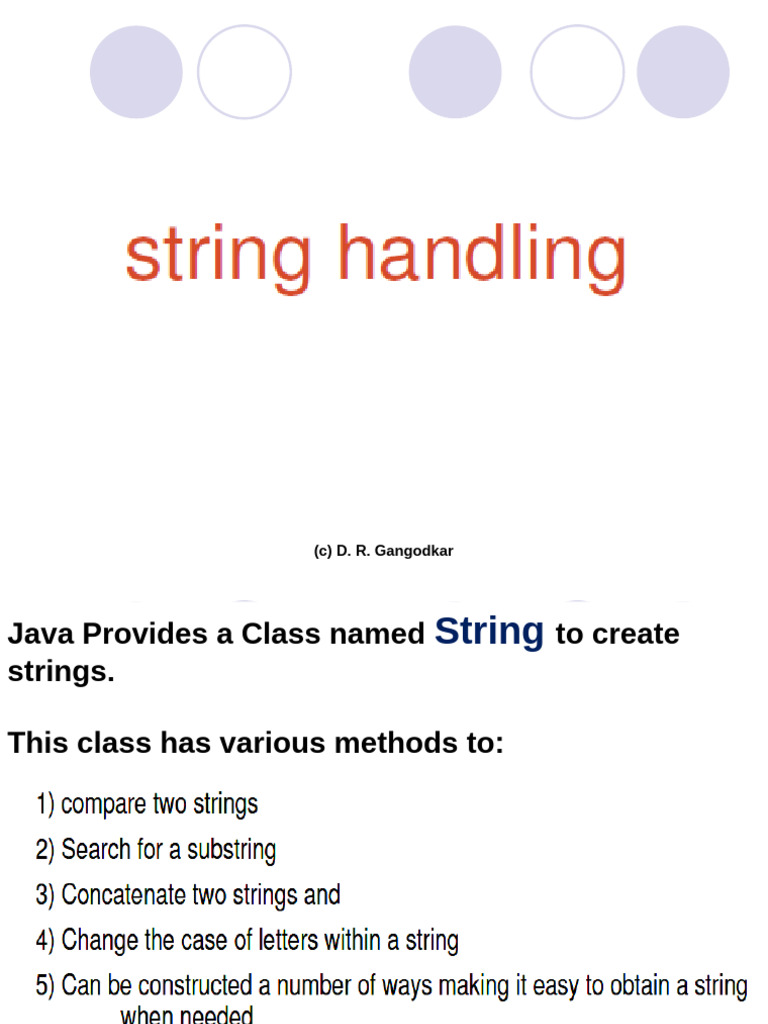 Java 5 String and StringBuffer Handling | PDF | String (Computer ...