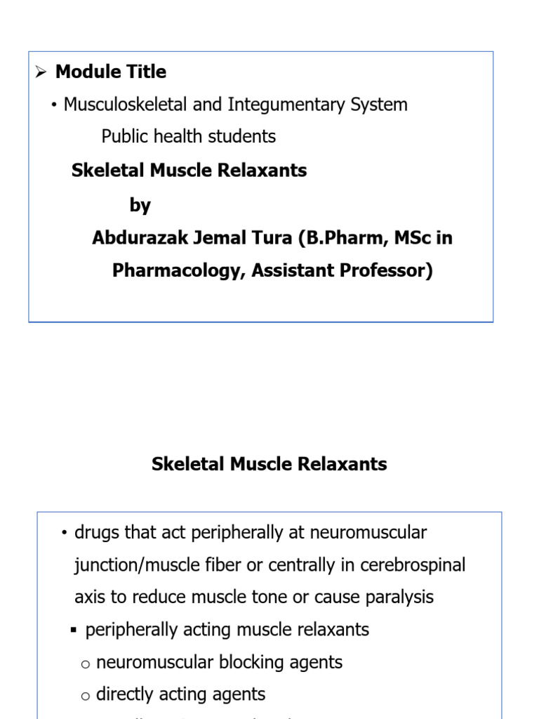 Skeleton Muscle RelaxaNNNNNNNNNNNNNNNNNNNNNNNNnts | PDF | Neuromuscular ...