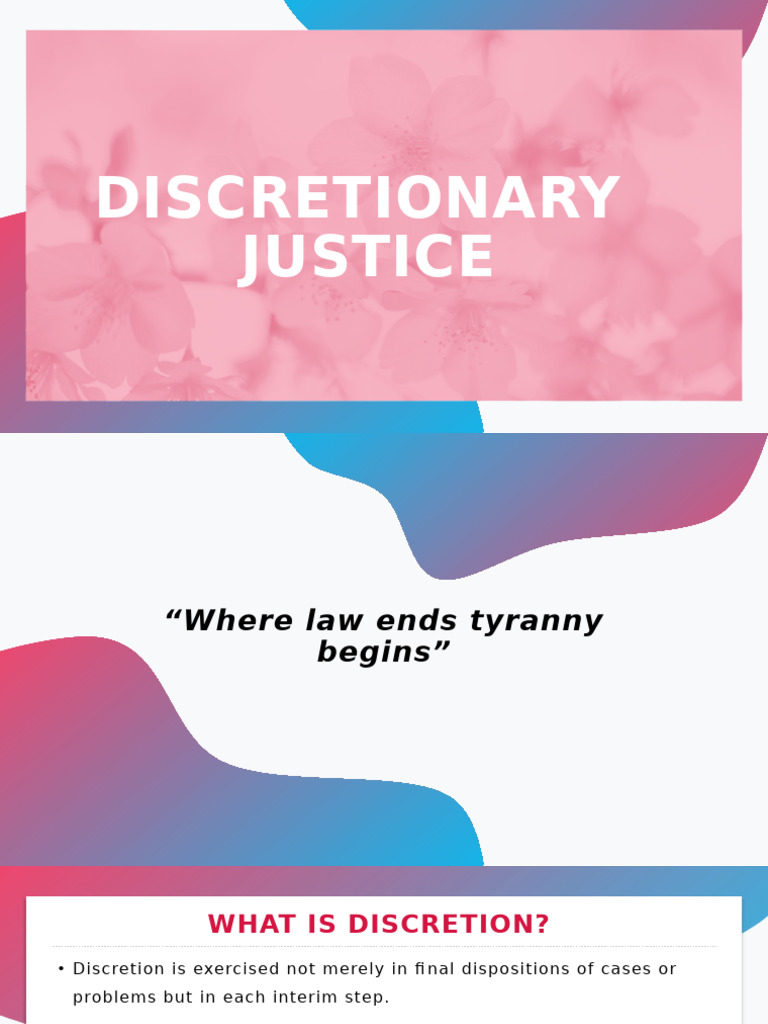 Discretionary Justice: Challenges & Insights | PDF | Justice | Crime ...