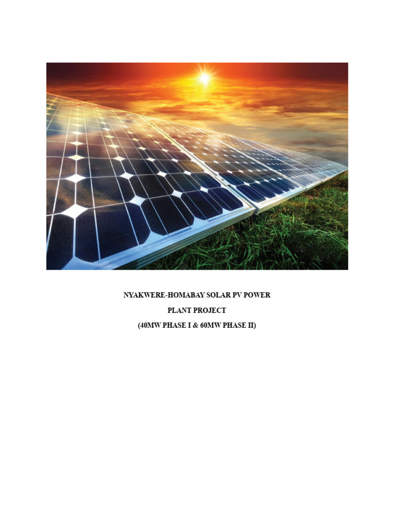 Nyakwere 40MW Solar PV Project Summary | PDF | Photovoltaic System ...