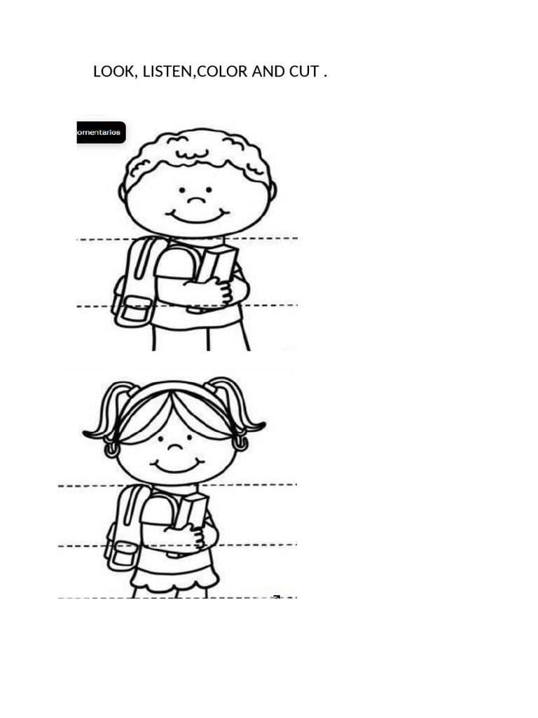 Look, Listen, Color and Cut | PDF