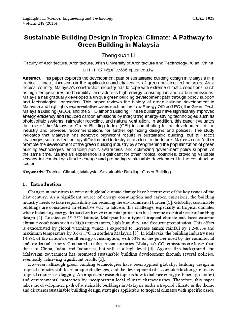 Sustainable Building Design in Malaysia | PDF | Green Building ...