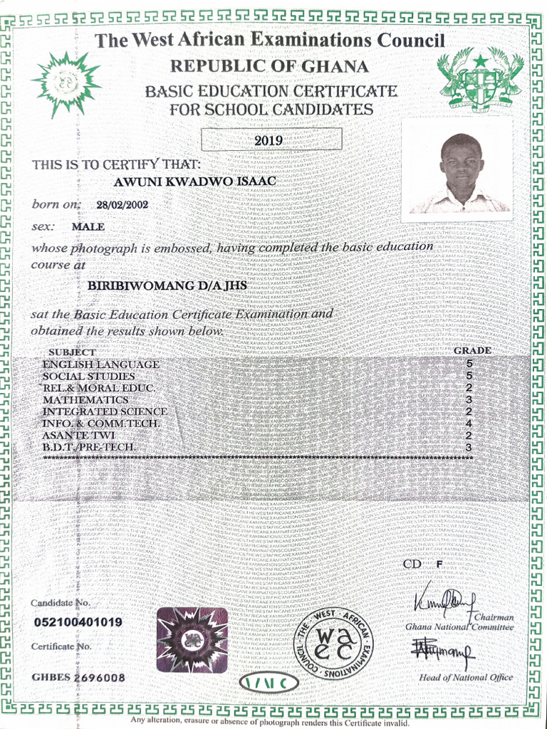 Basic Education Certificate Examination | PDF