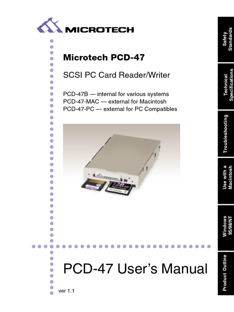 Microtech PCD-47 User Manual | PDF | Microsoft Windows | Personal Computers