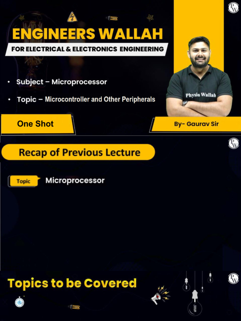 Microcontroller and Other Peripherals Class Notes | PDF