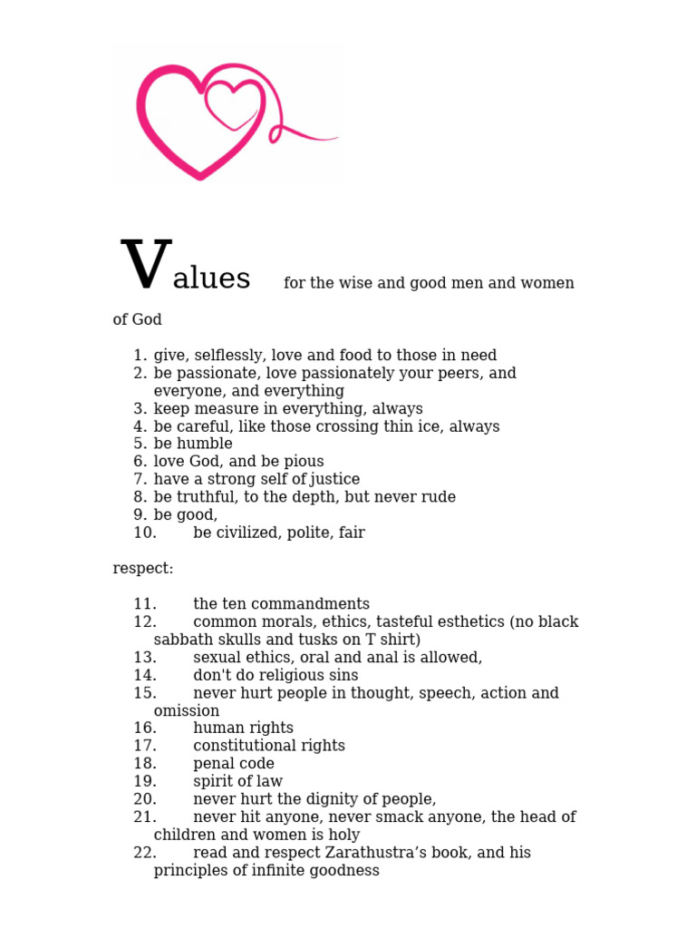 My Value System | PDF