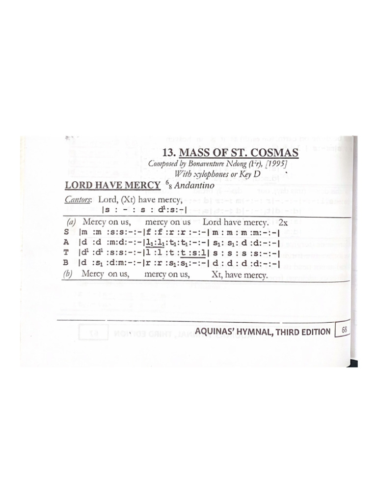 Mass of ST Cosmas | PDF