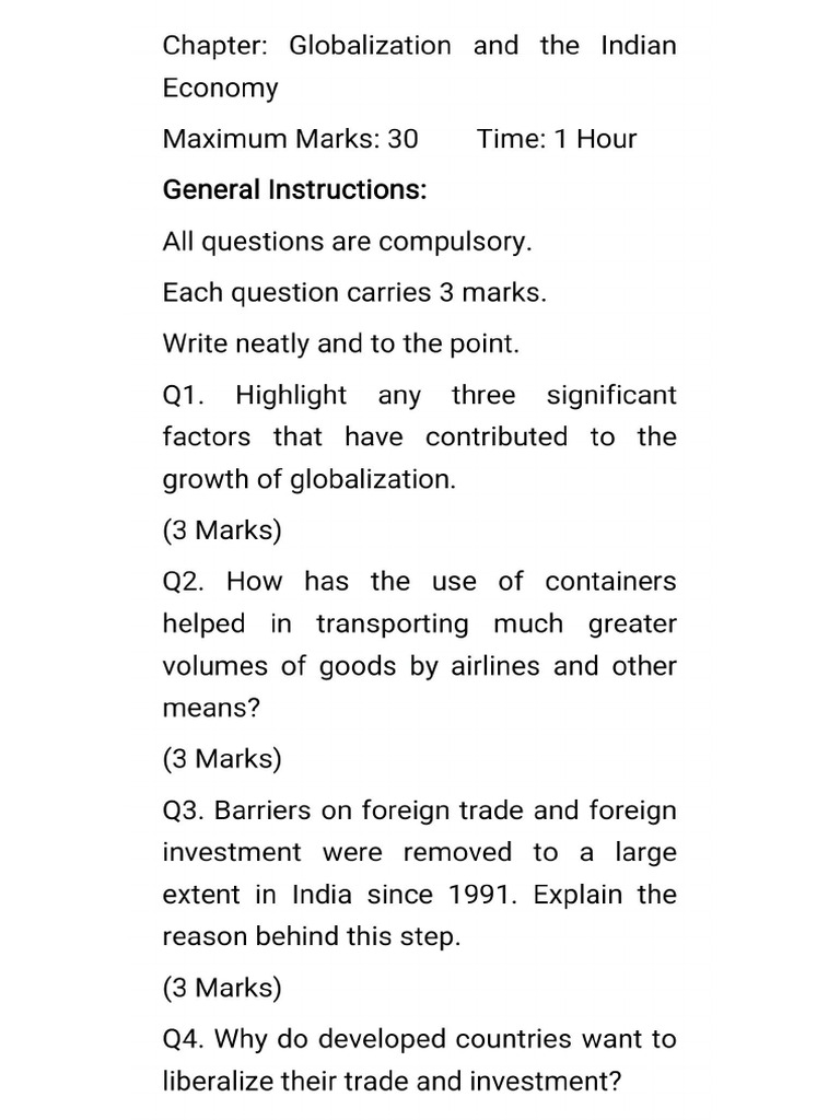 Economics Revision Worksheets | PDF