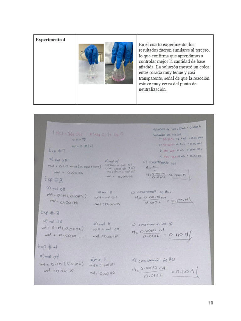 Práctica de Laboratorio 7 - Google Docs | PDF | Valoración | Química