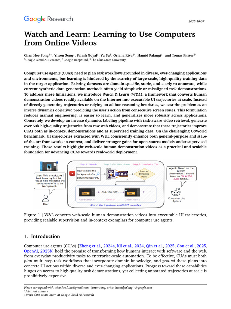 Watch and Learn: Learning To Use Computers From Online Videos | PDF ...