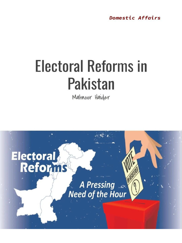 Electoral Reforms in Pak | PDF