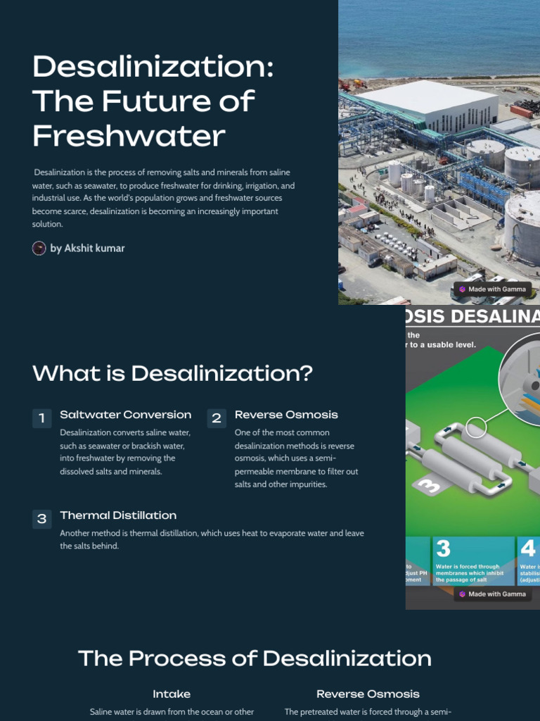 Desalinization: Key to Freshwater Supply | PDF | Desalination | Water