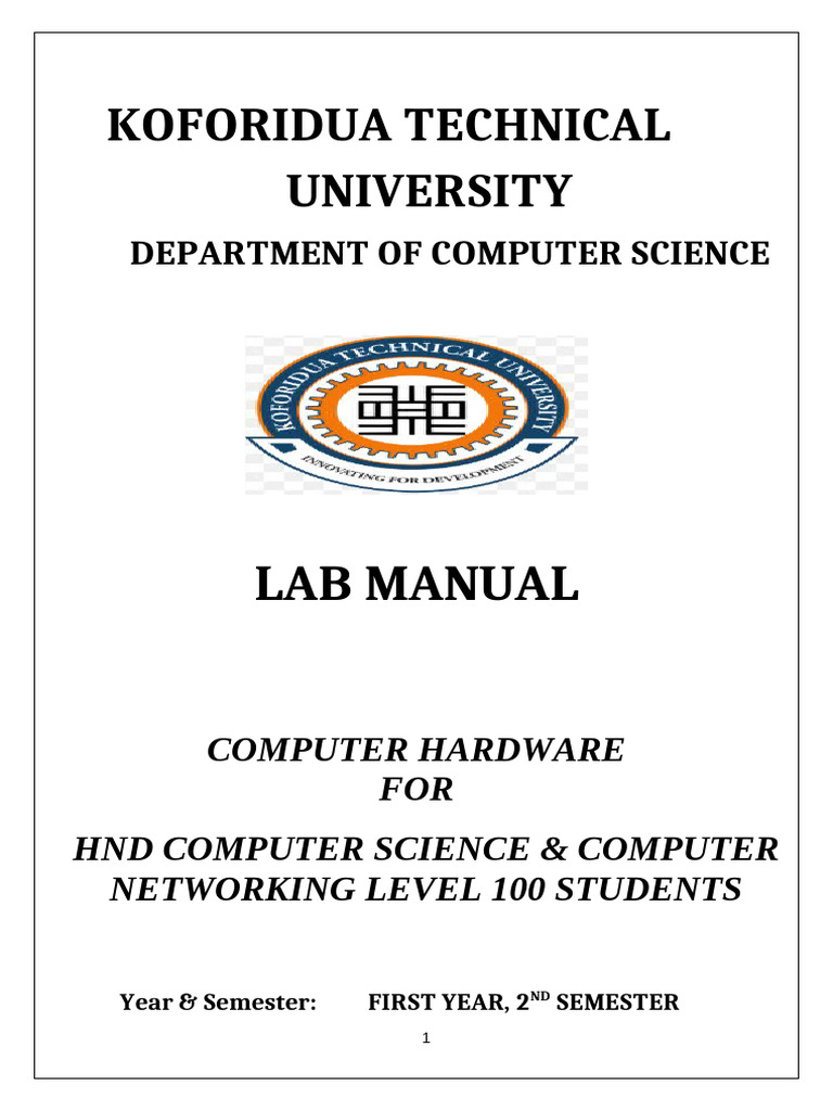 Computer Hardware Lab Manual for HND Students | PDF | Computer Data ...