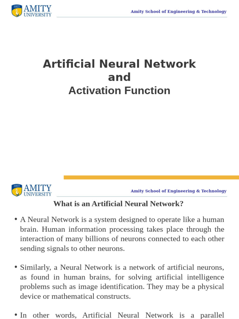 Artificial Neural Network - PART 1 | PDF | Neuron | Brain