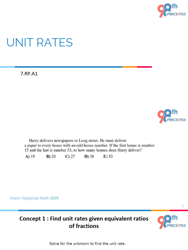 Understanding Unit Rates and Ratios | PDF