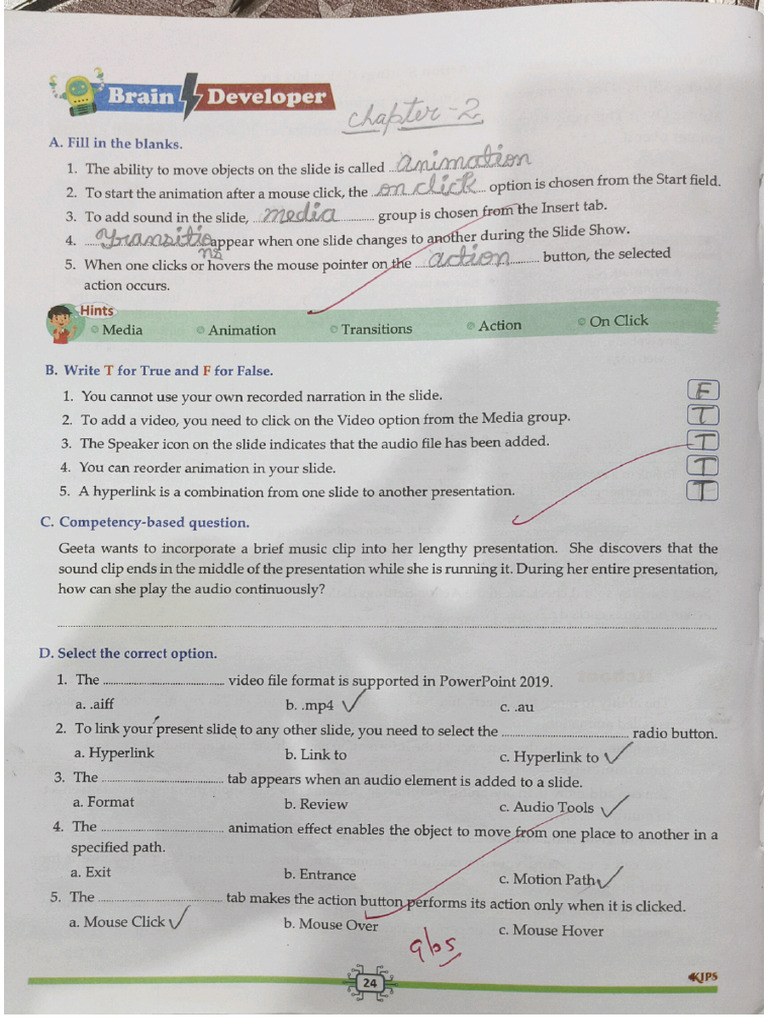 Class-VI (Computer Book Exercises (Chap-2 To 6) ) | PDF