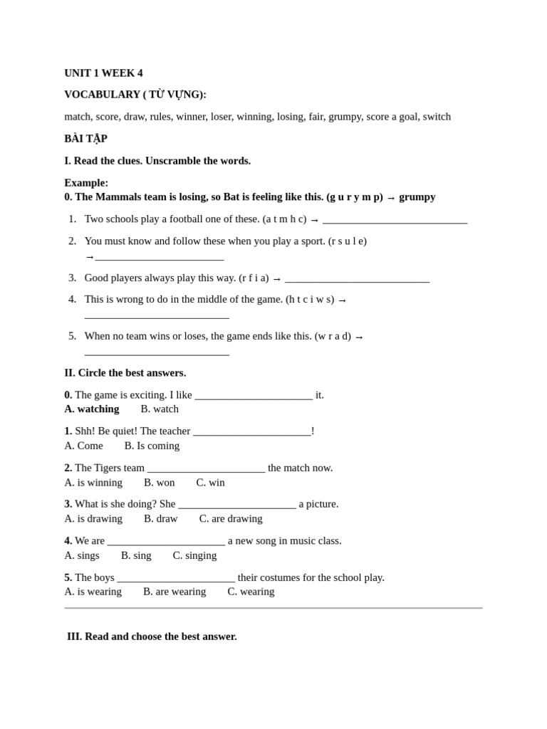 Unit 1 Week 4 | PDF