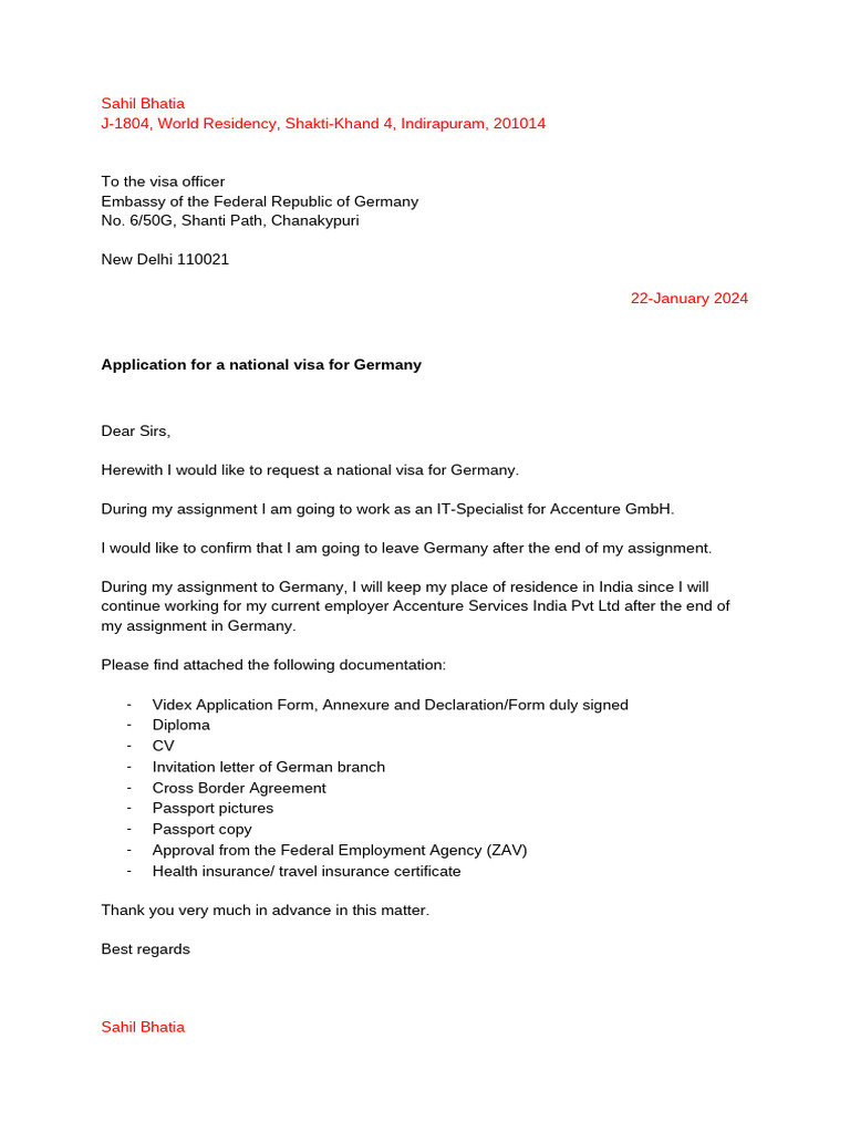 Example Personal Covering Letter For 710 - New Delhi | PDF