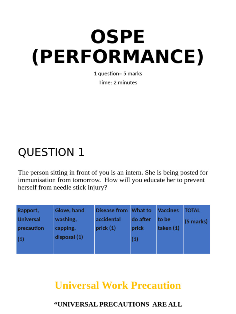 OSPE PERFORMANCE | PDF | Vaccines | Foods