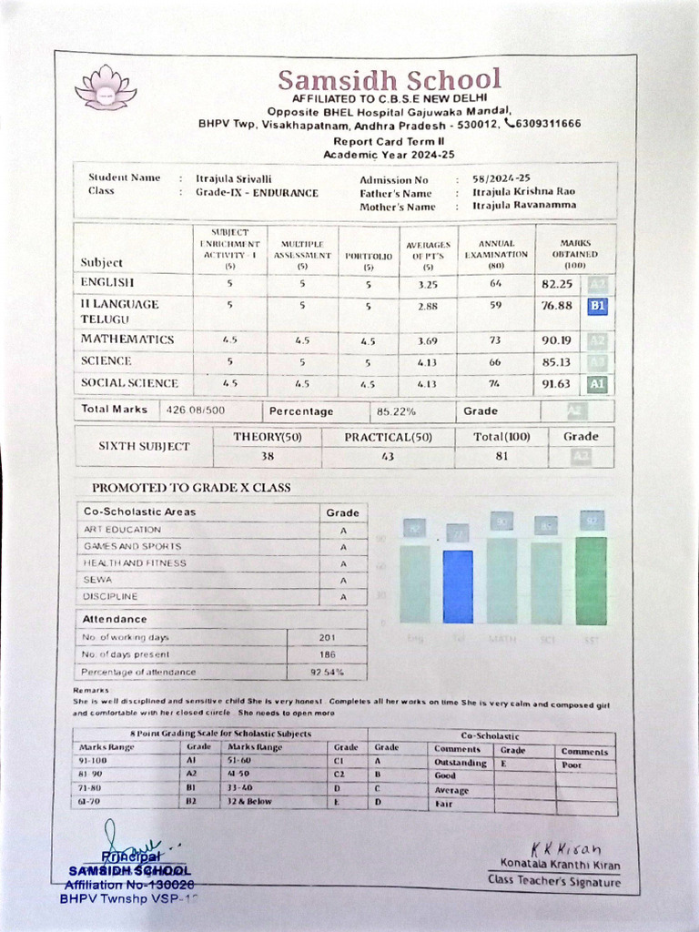 Mark Sheet Child-2 | PDF