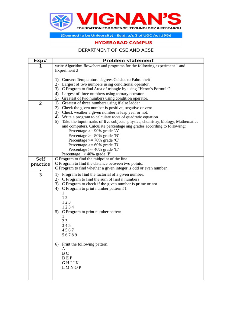 Lab Experiments List | PDF | Mathematics | Applied Mathematics