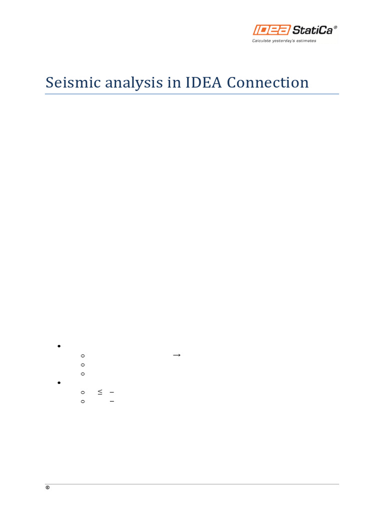 Seismic Analysis in IDEA StatiCa Connection | PDF | Beam (Structure ...