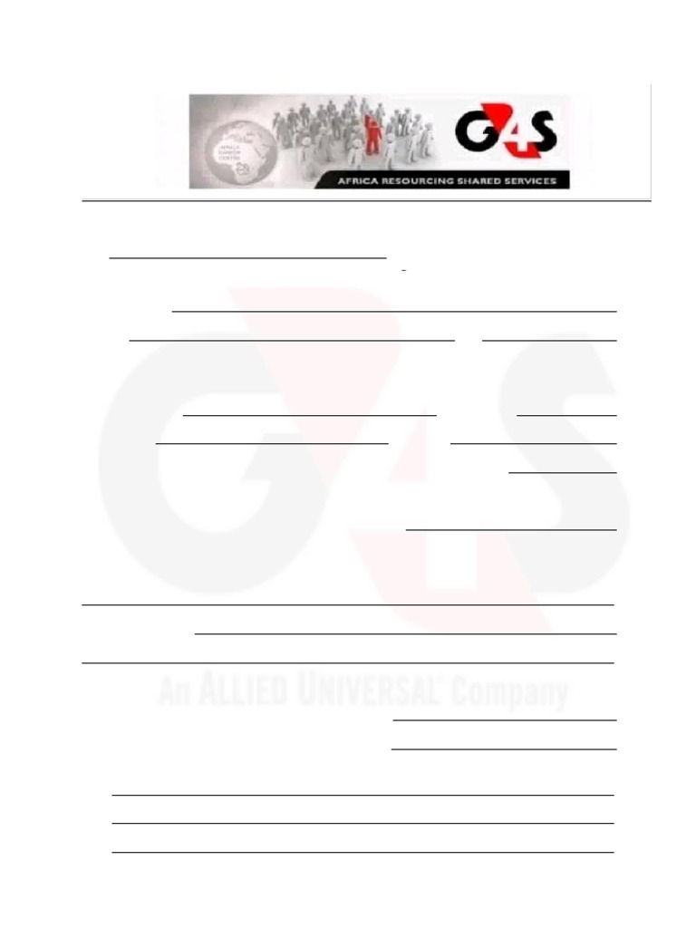 g4s Applicant's Employment Form | PDF