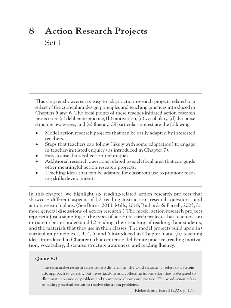 Action Research Projects 25-10-30!17!49 35 | PDF | Reading ...