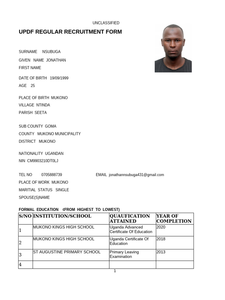 Nsubuga Jonathan | PDF | Uganda