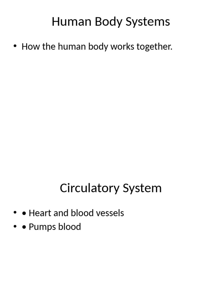 Overview of Human Body Systems | PDF