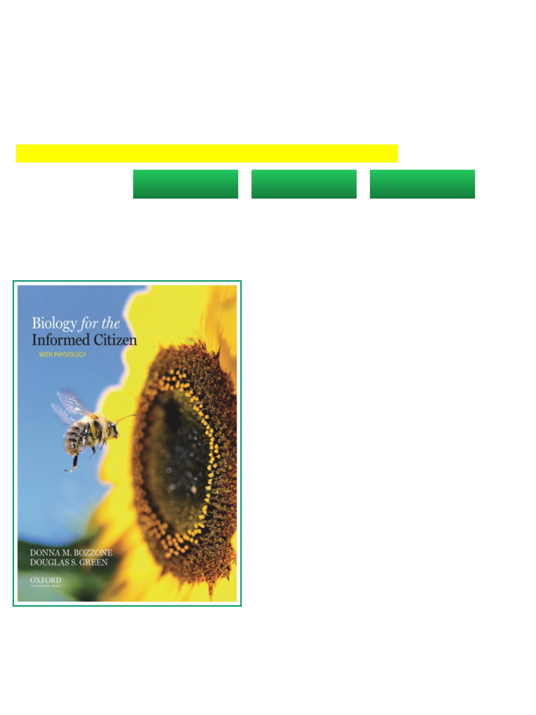 Biology for the Informed Citizen 1st Edition by Donna Bozzone full | PDF