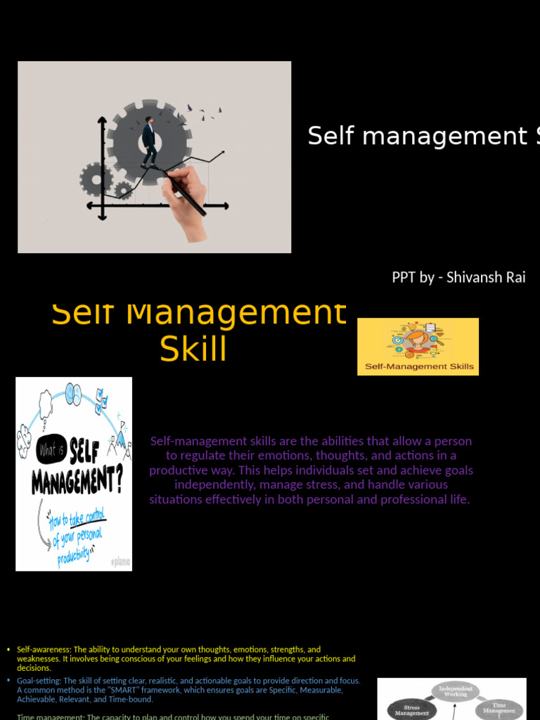 Essential Self-Management Skills Guide | PDF | Goal | Goal Setting