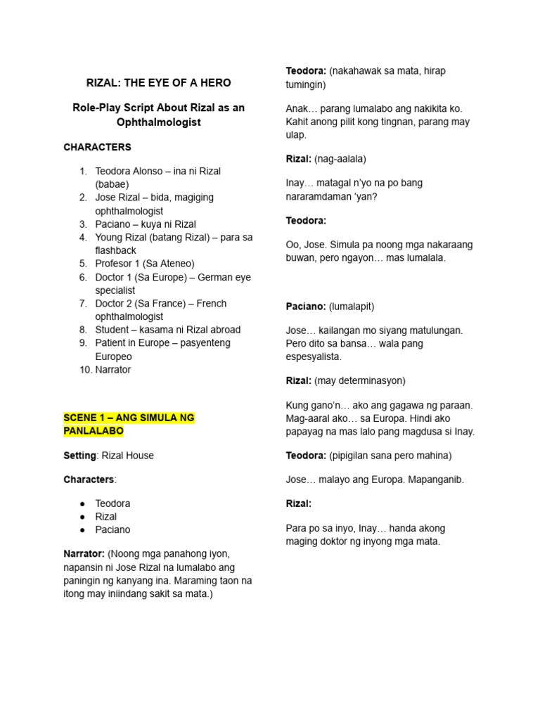 Role Play Script | PDF