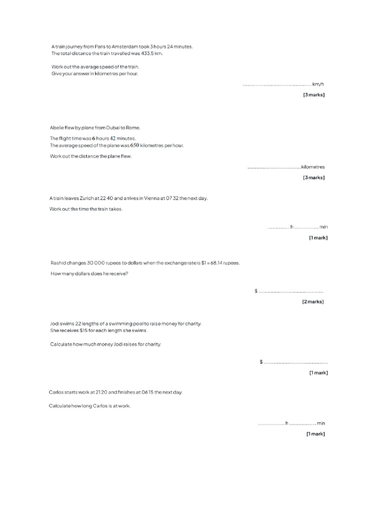 Math 0580 Easy Questions Worksheet 2 | PDF