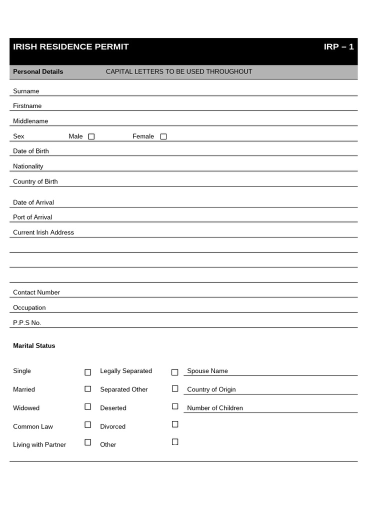 IRP-1 Form - Renewal Students | PDF
